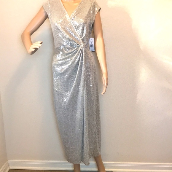 JM Studios | Dresses | John Meyer Studio Silver Sparkling Gown Size 6p ...